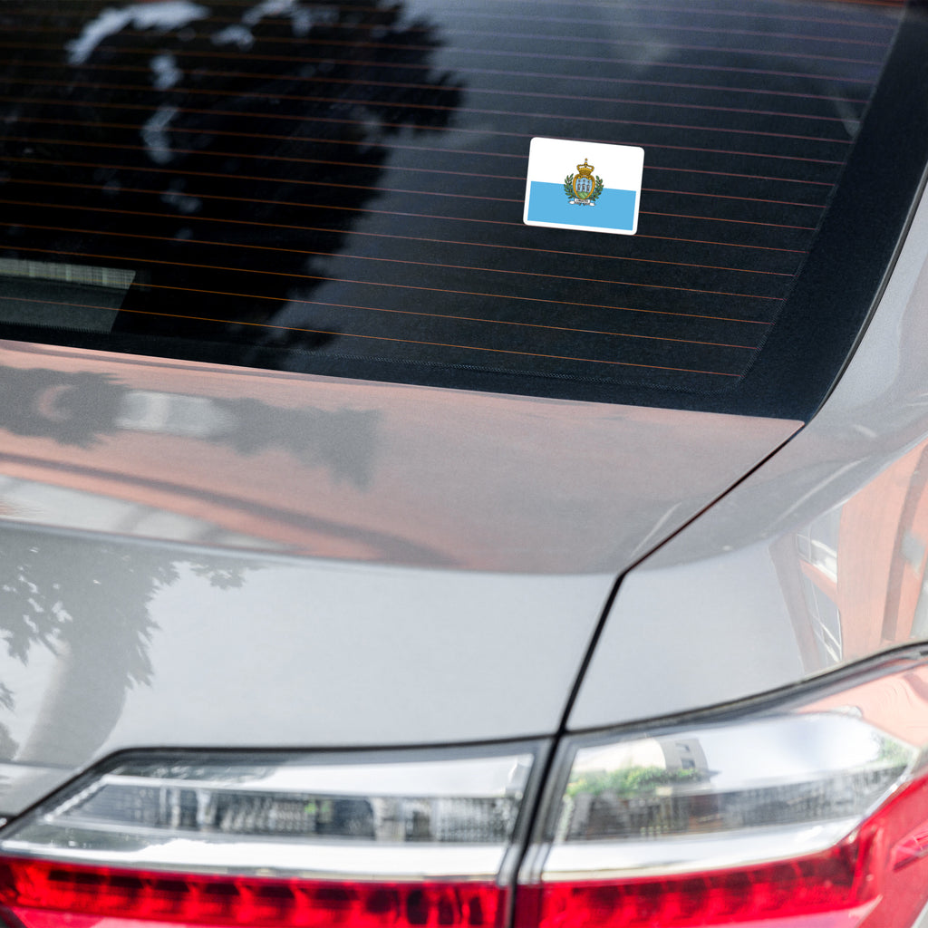 San Marino Sammarinese Flag Car Sticker Auto Decal Vehicle Motor Stick ...